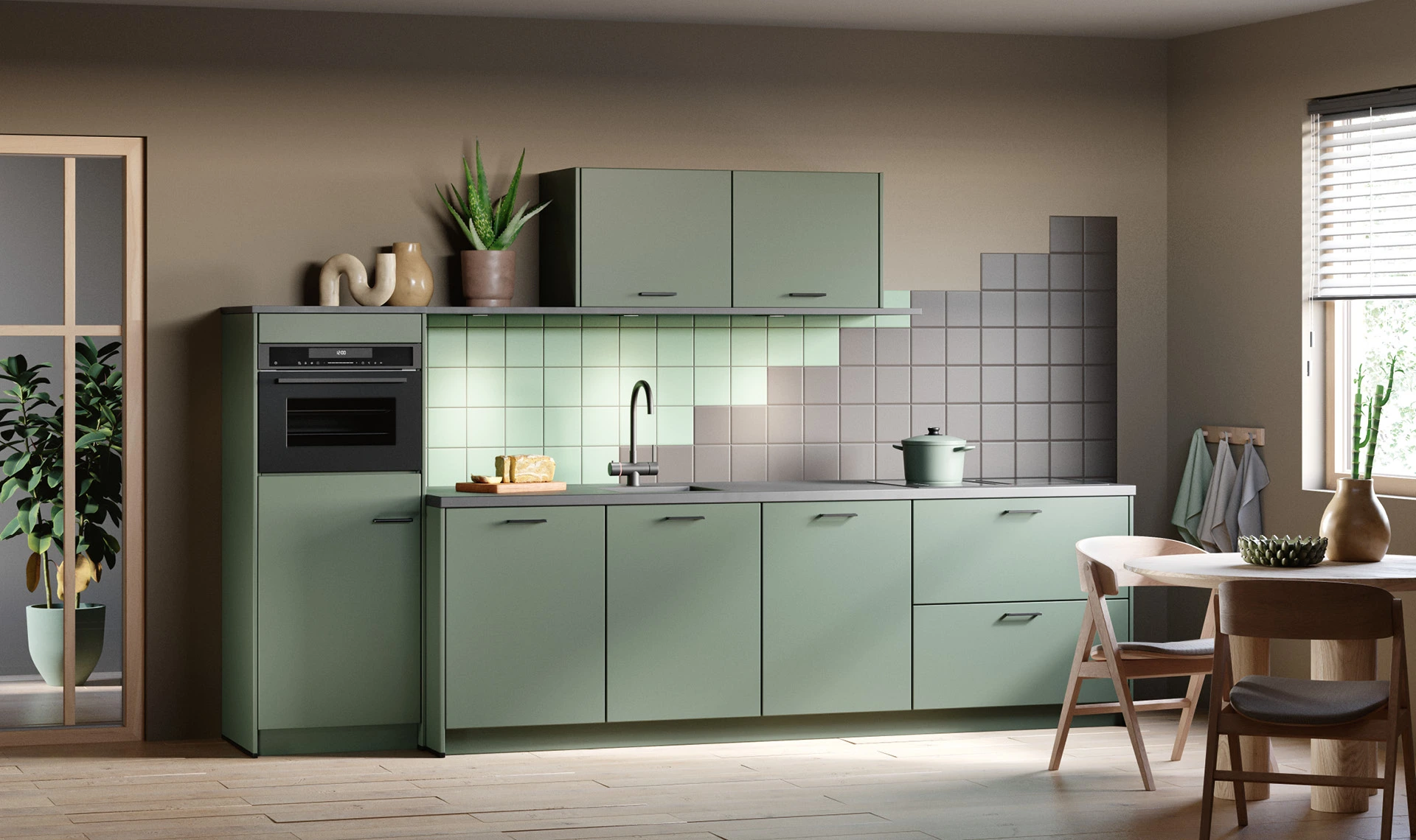 Mira Eucalyptus groen Keuken | Duurzaam en Stijlvol | Superkeukens